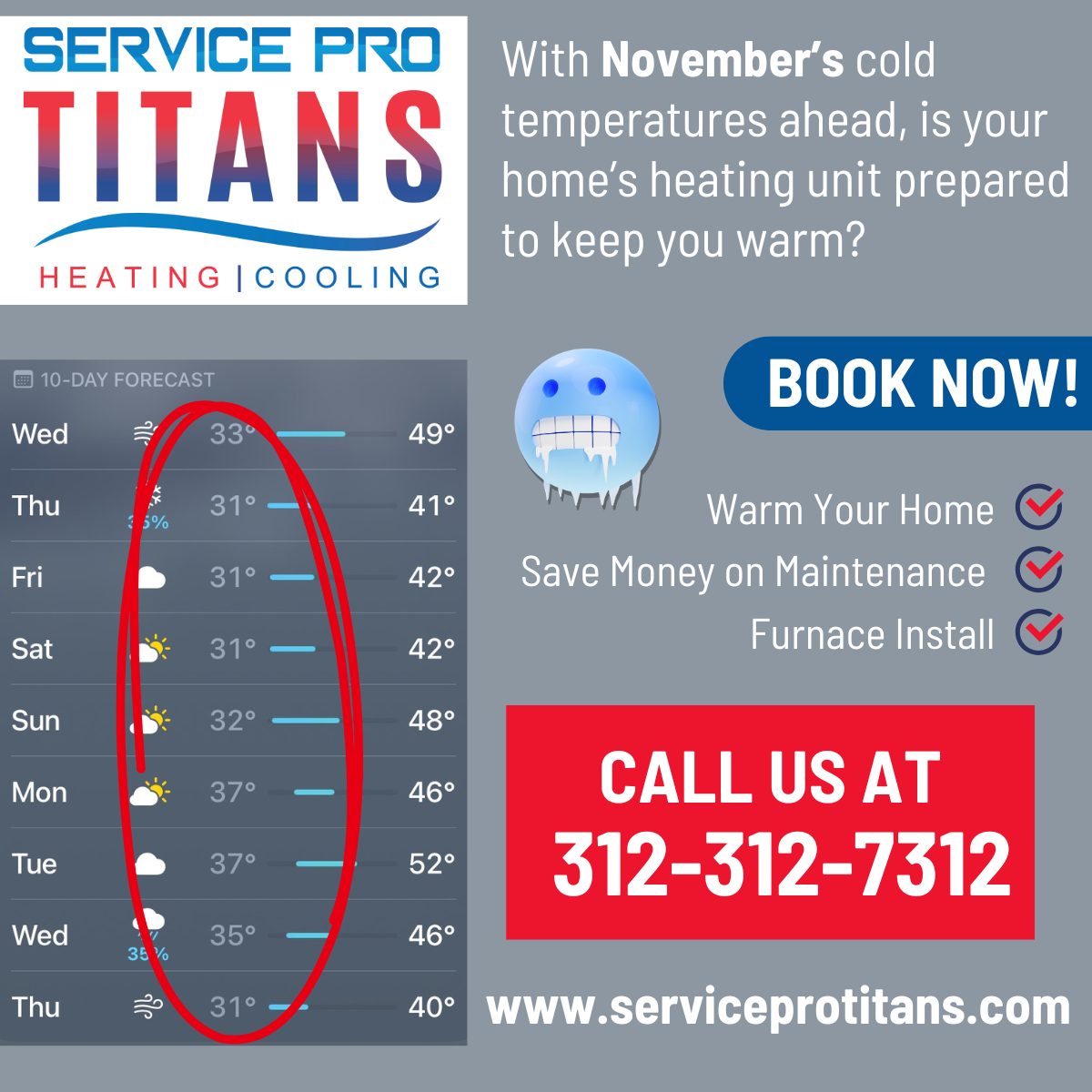 Why is my furnace blowing cold air? | Service Pro Titans